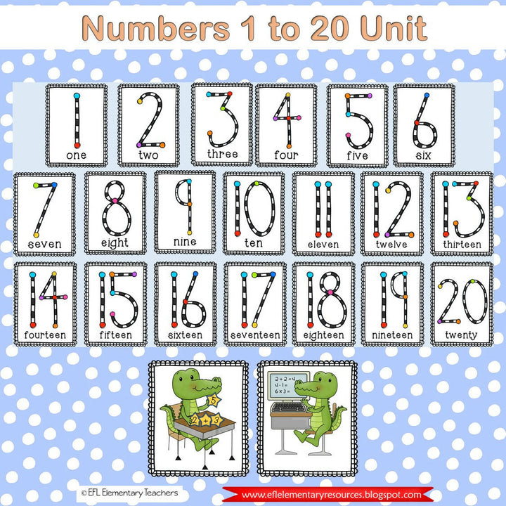 Numbers 1 to 20 Flashcards and more – Bilingual Marketplace