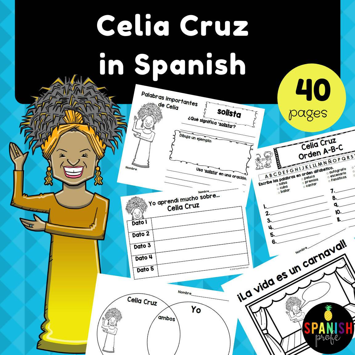 Celia Cruz in Spanish (Actividades Celia Cruz) – Bilingual Marketplace