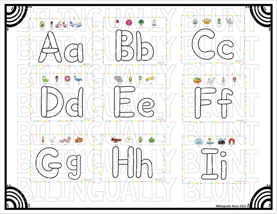 Formando letras con plastilina - Spanish Alphabet Dough Mats ...