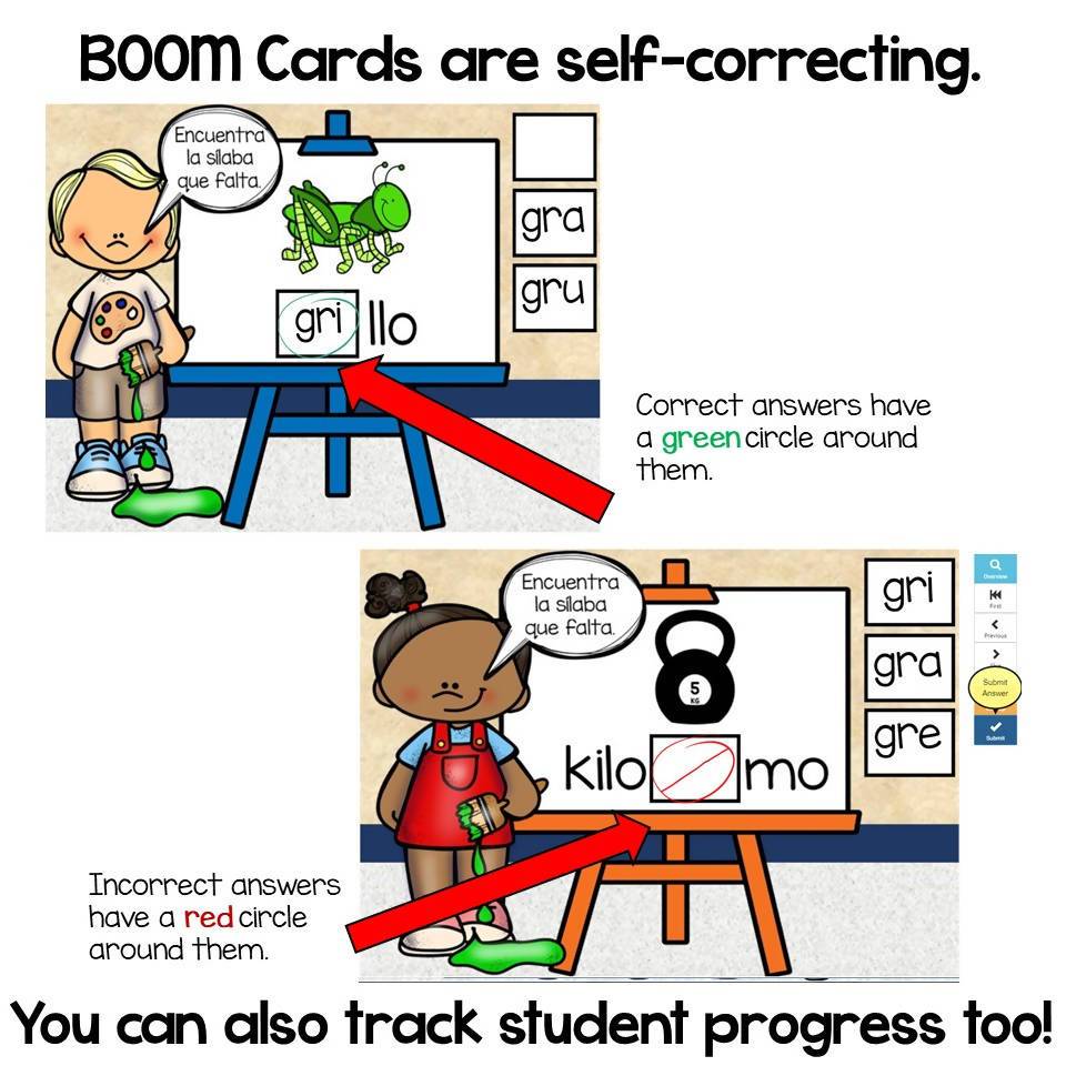 BOOM Cards Sílabas trabadas Gr (gra, gre, gri, gro, gru)- Distance Lea ...