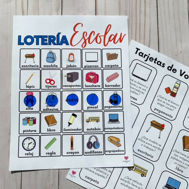 Bilingual Back to School BINGO: English & Spanish – Bilingual Marketplace