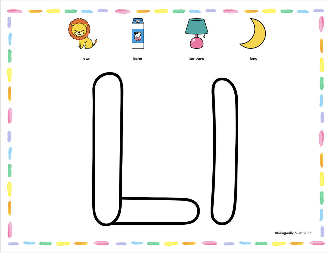Formando letras con plastilina - Spanish Alphabet Dough Mats ...
