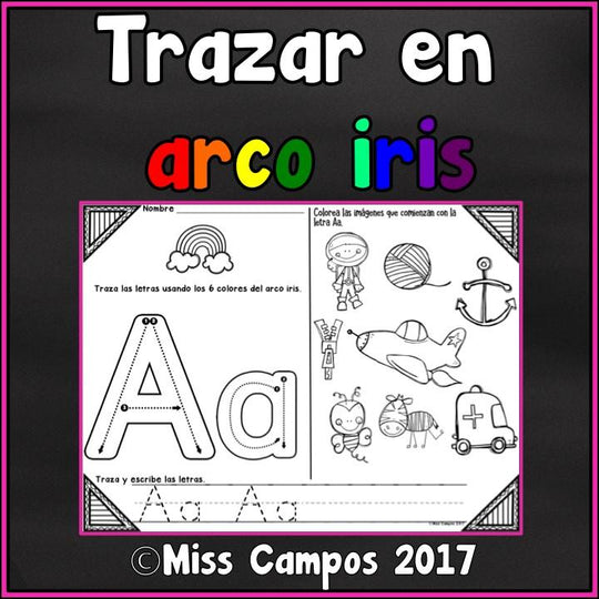 Alphabet Rainbow Tracing – Bilingual Marketplace