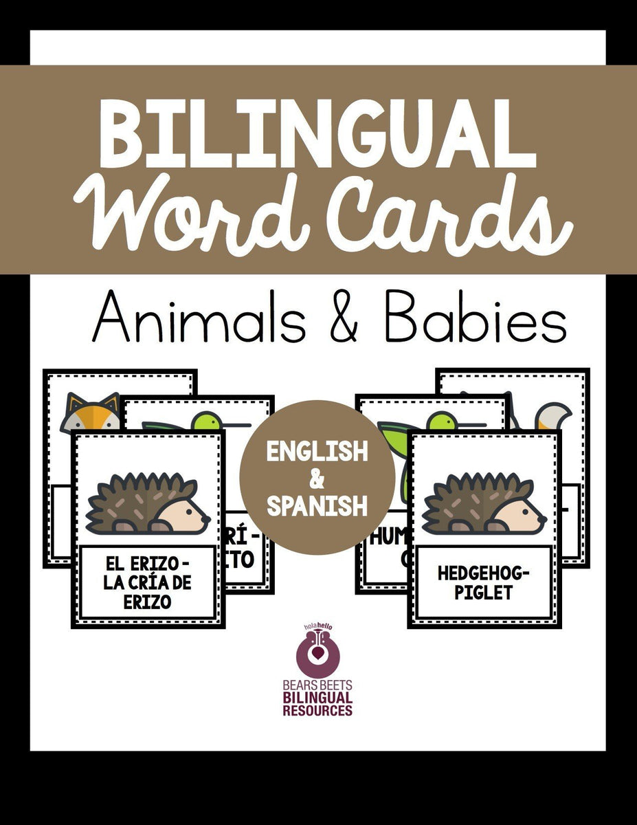 Bilingual Animal & Babies Word Cards – Bilingual Marketplace