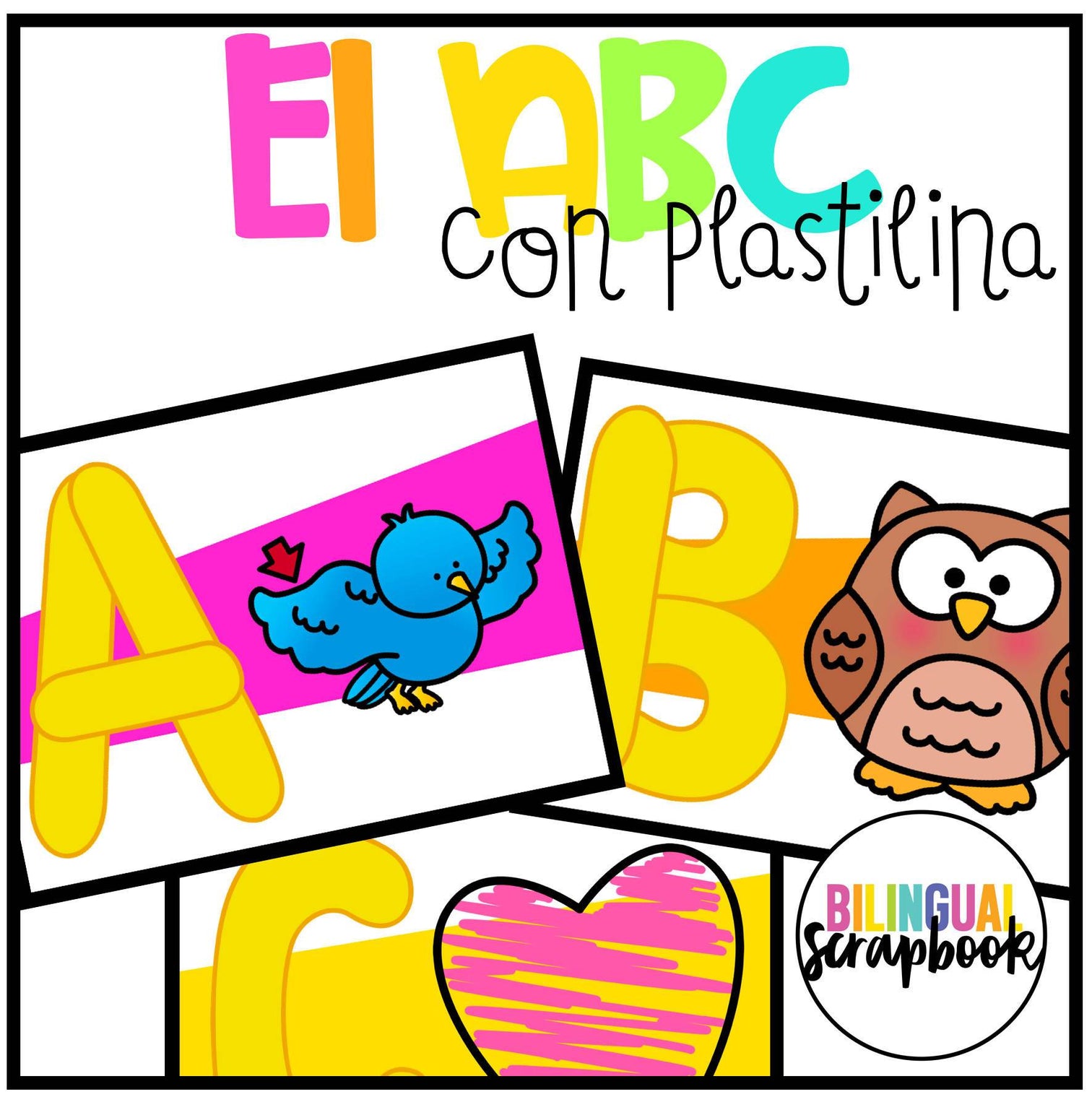 Alfabeto con Plastilina (Playdough Alphabet Cards - Uppercase ...