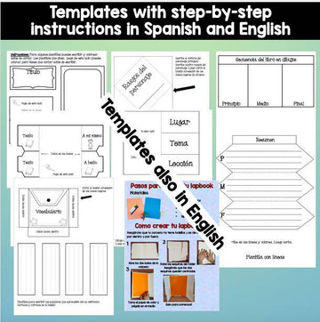 Book report- Lapbook- Reporte del libro- Spanish and English ...