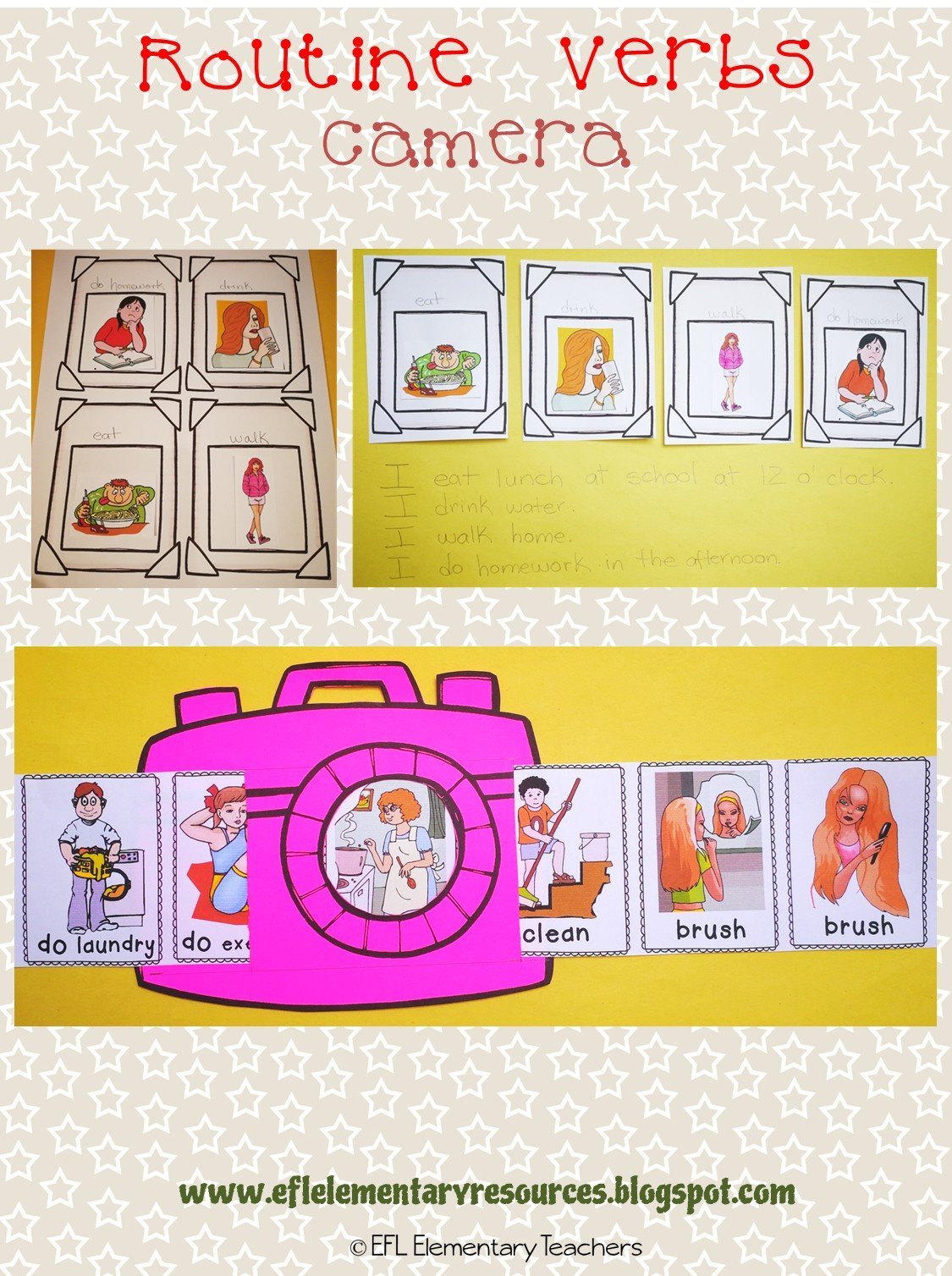 Routine Verbs Resources for the Elementary ESL – Bilingual Marketplace