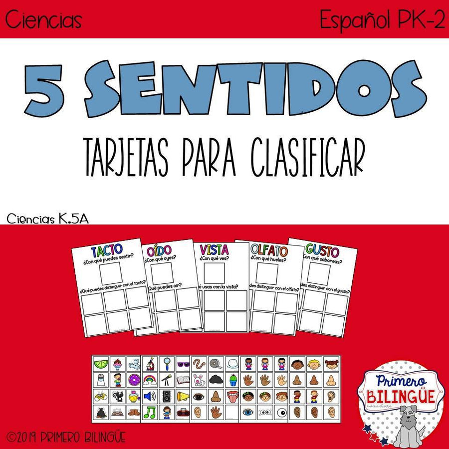 Actividades de Ciencias para Kinder / Cinco Sentidos – Bilingual ...