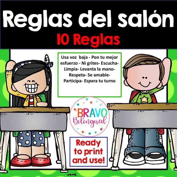 Reglas del salón - Classroom rules – Bilingual Marketplace