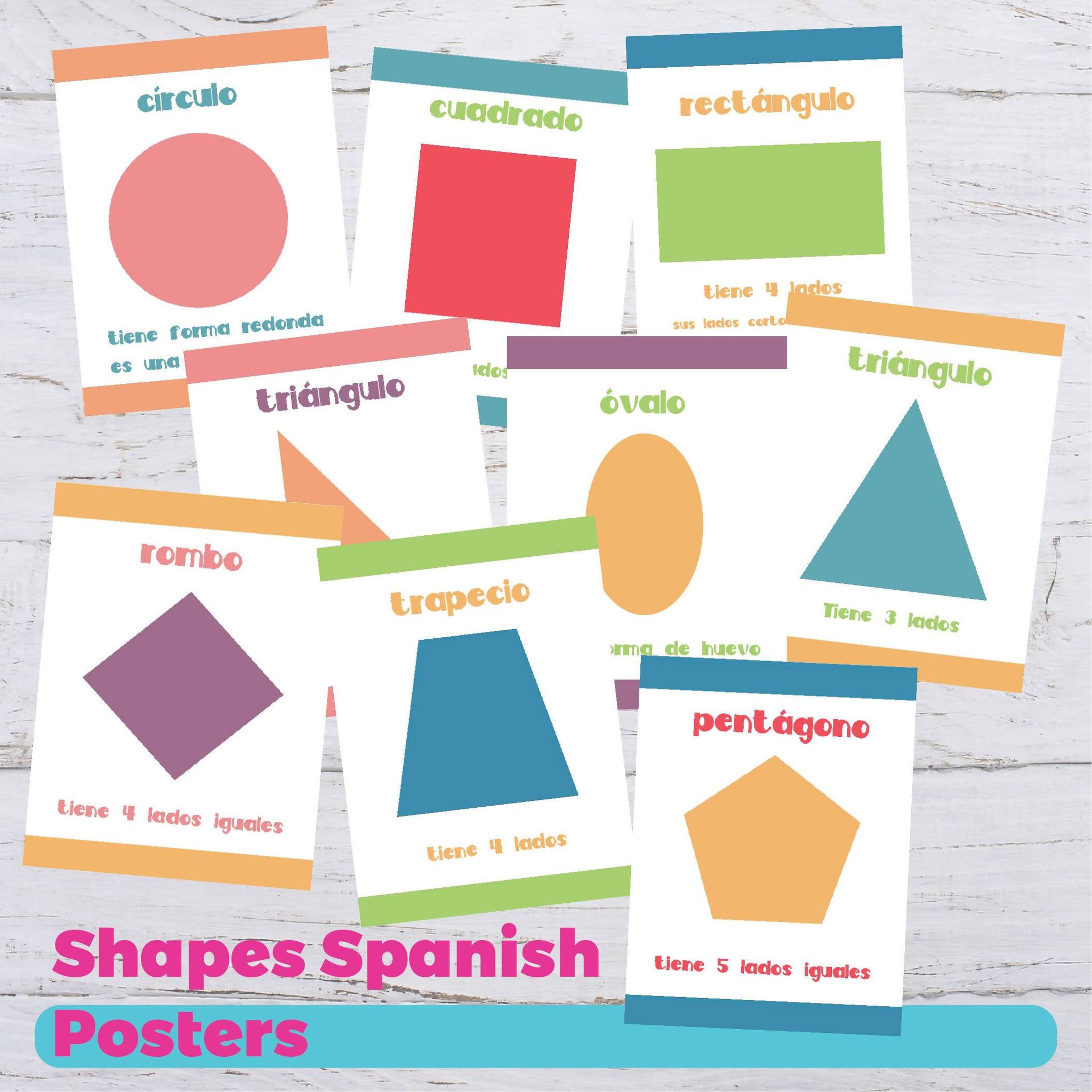 Las Figuras Geométricas Posters 2021 – Bilingual Marketplace