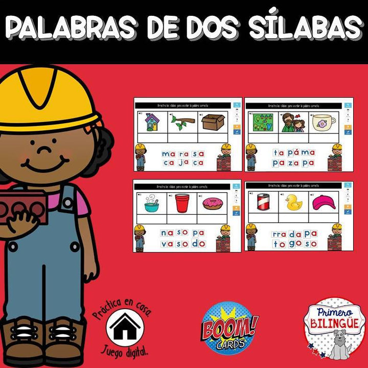 Formar palabras de dos sílabas/ Tarjetas digitales – Bilingual Marketplace