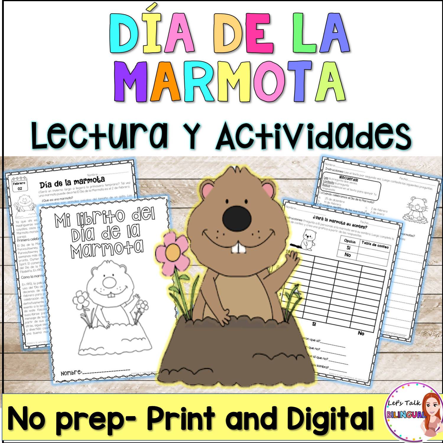 Groundhog Day in Spanish - Día de la marmota - Math - Google Classroom ...