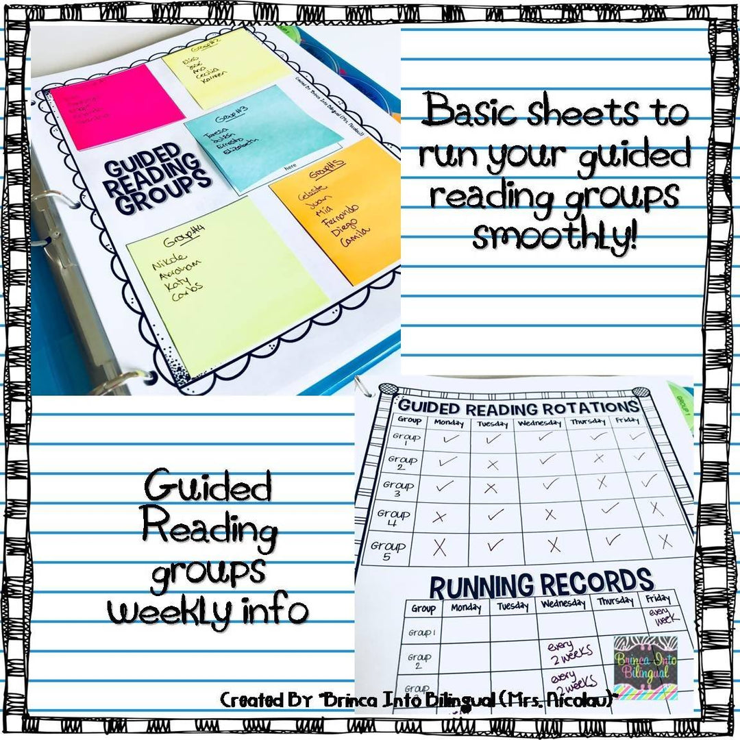 Guided Reading Groups Binder – Bilingual Marketplace