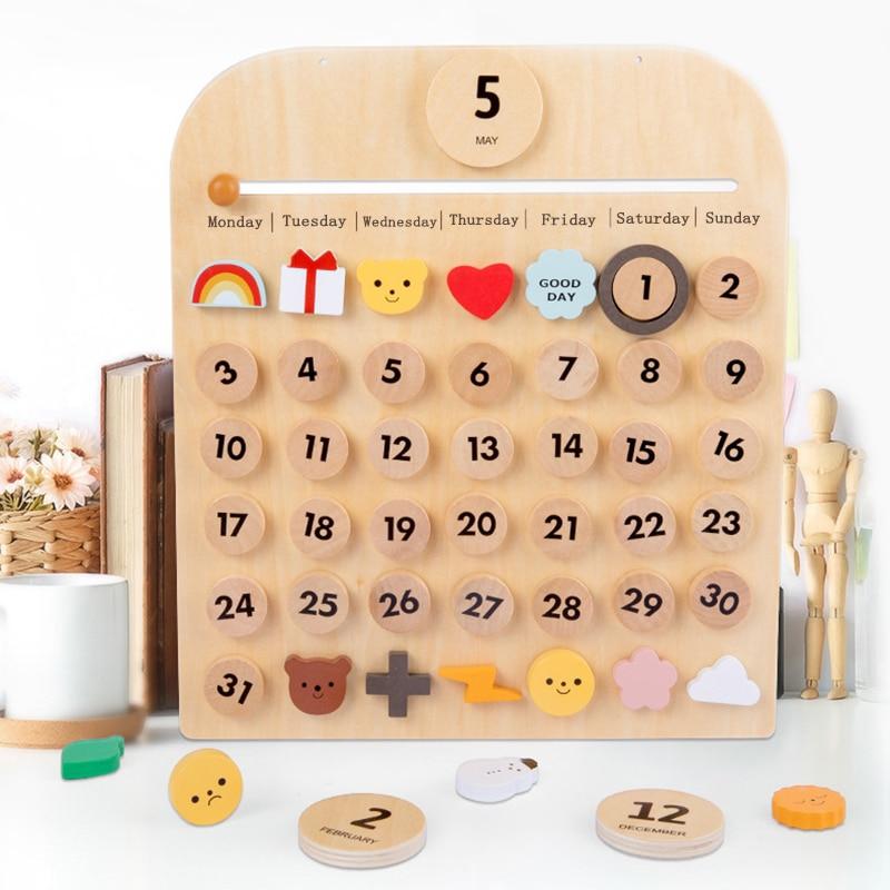 Wooden Calendar for Kids – Bilingual Marketplace