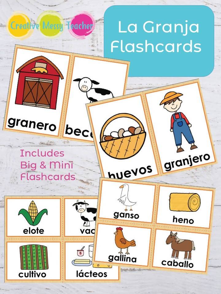 La Granja Flashcards - Farm Spanish Flashcards – Bilingual Marketplace