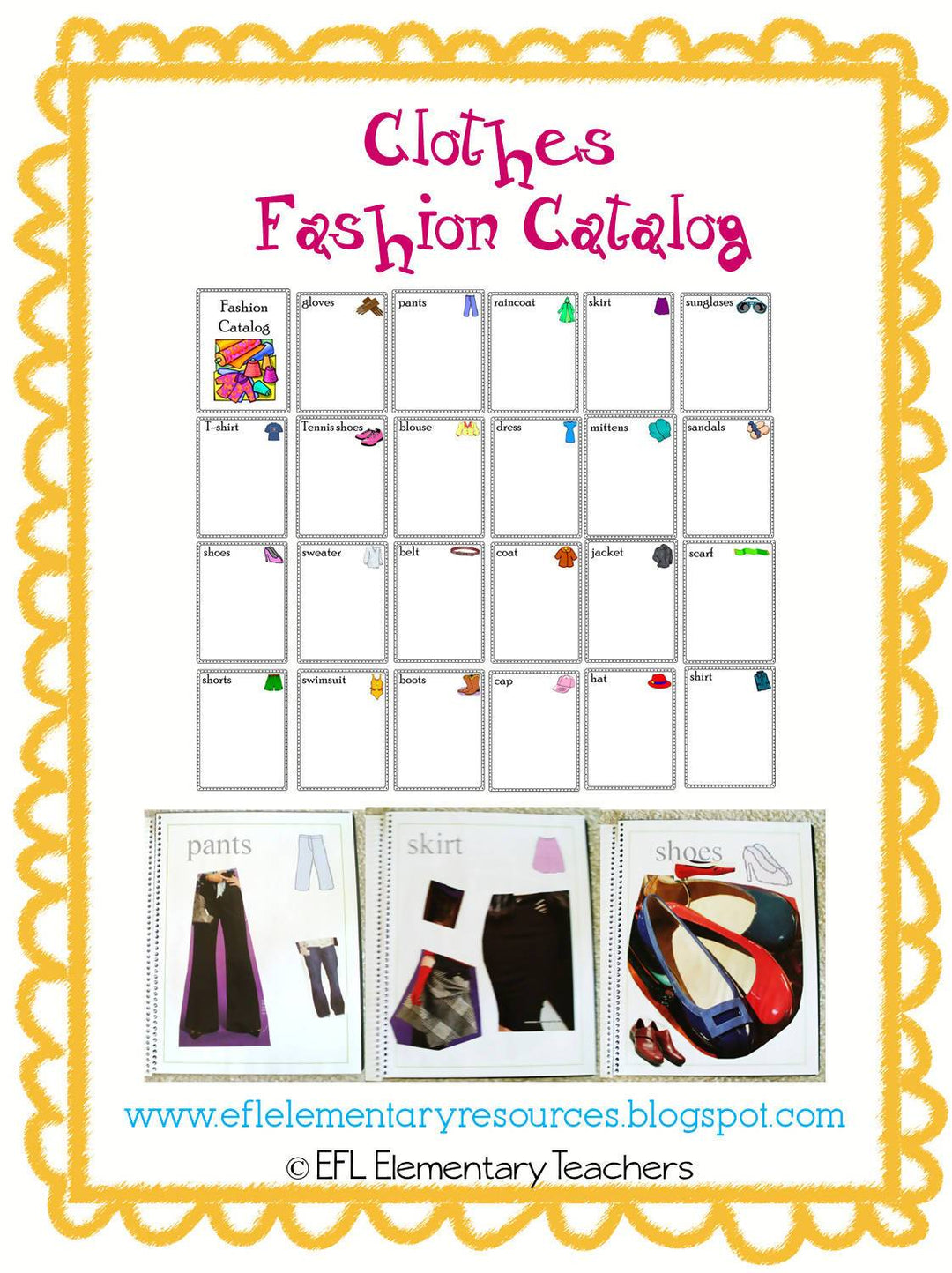 Clothes Theme Resources for Elementary ELL – Bilingual Marketplace