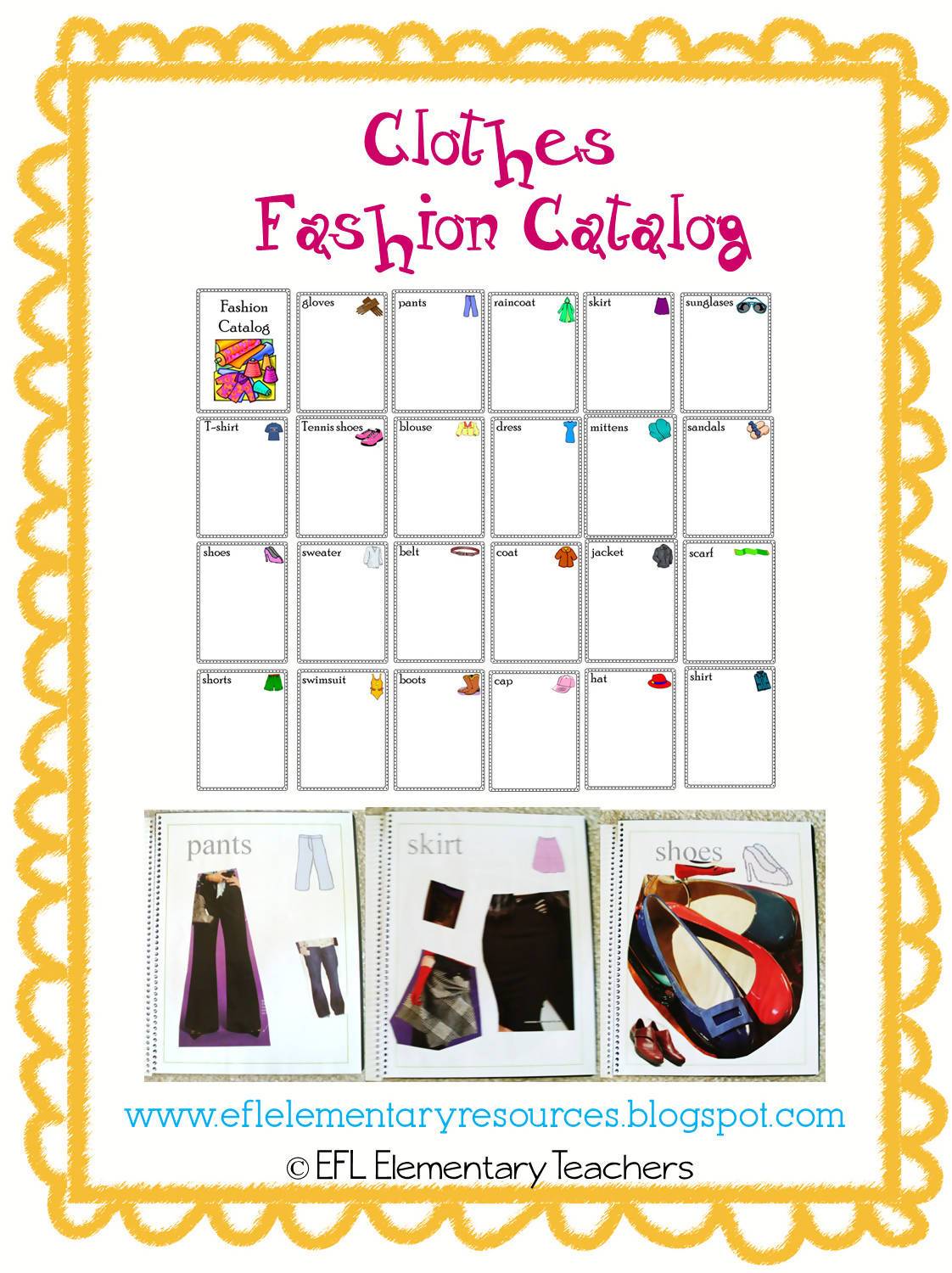 Clothes Theme Resources for Elementary ELL – Bilingual Marketplace