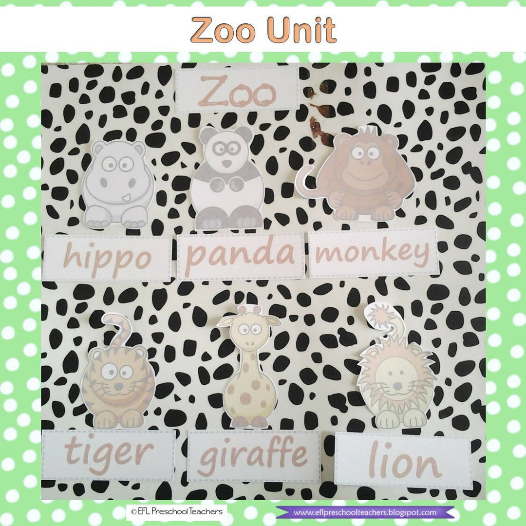 Zoo Animals Unit for Kindergarten EFL – Bilingual Marketplace
