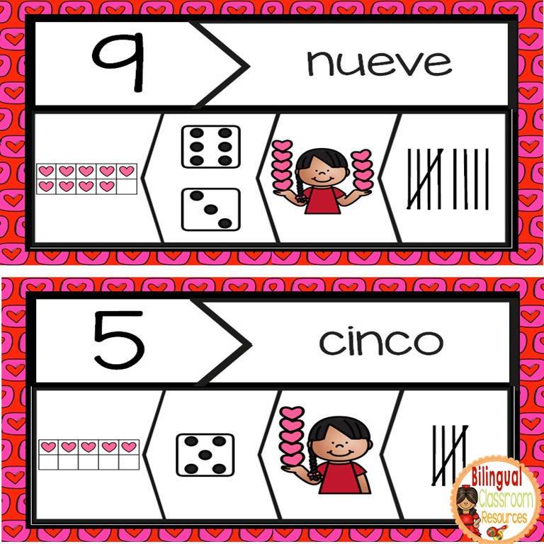 Valentine’s Day Number Sense Puzzles In Spanish 1-20 – Bilingual ...