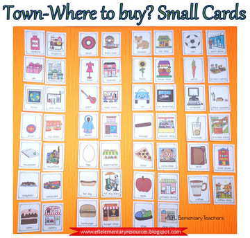 Town Theme-Where do I buy ? for Elementary EFL – Bilingual Marketplace