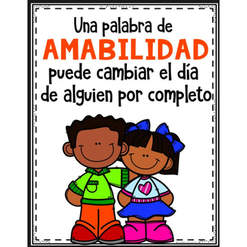 Kindness Posters in Spanish - Posters de Bondad – Bilingual Marketplace