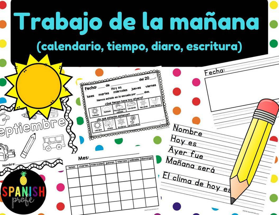 Trabajo de la mañana (Morning Work in Spanish) – Bilingual Marketplace