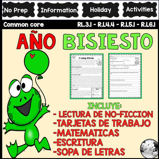 Año bisiesto - Leap year in Spanish - Reading- Activities – Bilingual ...