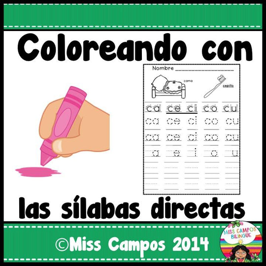 Trazando Silabas Directas – Bilingual Marketplace