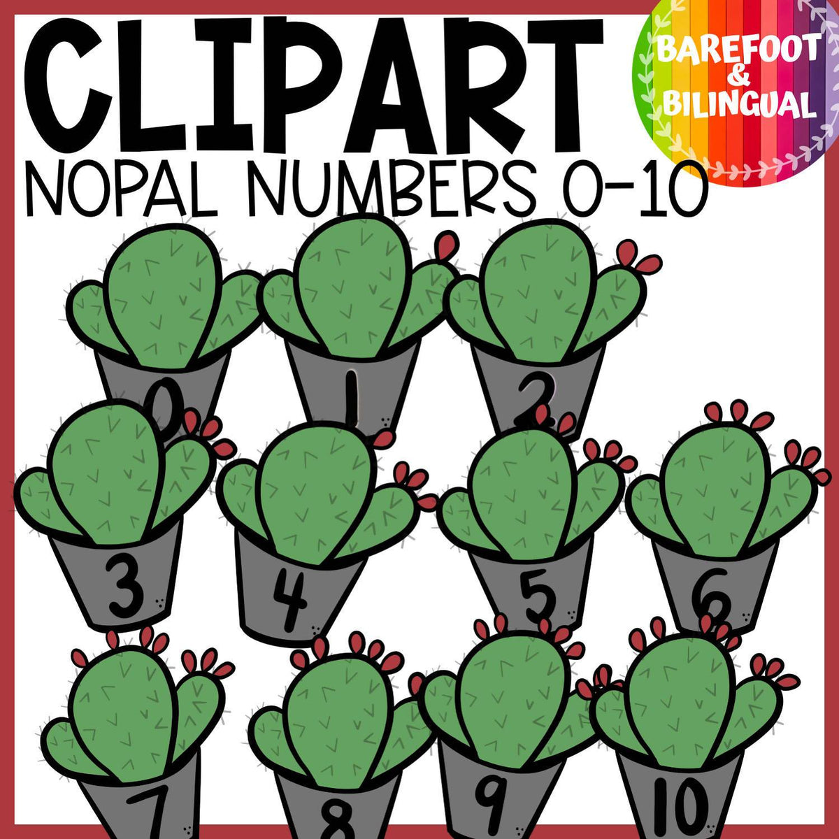 Cactus Numbers | Nopal Números | Hispanic Heritage Month – Bilingual ...