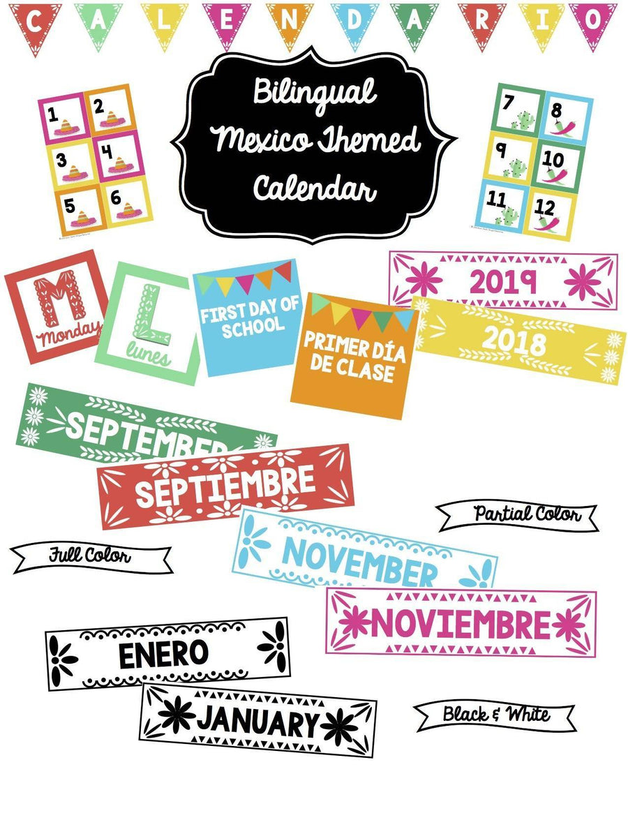 Bilingual Mexico Calendar Set – Bilingual Marketplace