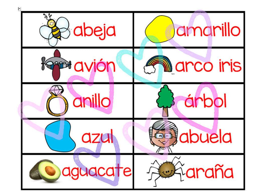 SPANISH Write the Room & Vocab Cards Letters A-K – Bilingual Marketplace