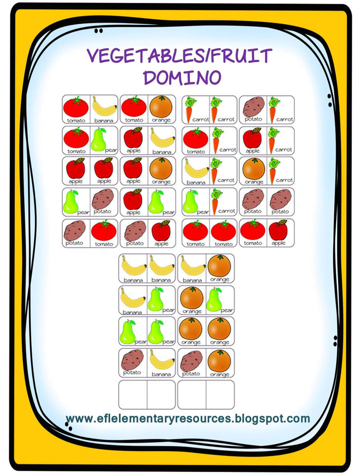 Fruit and Vegetable Activities for Elementary ELLs – Bilingual Marketplace