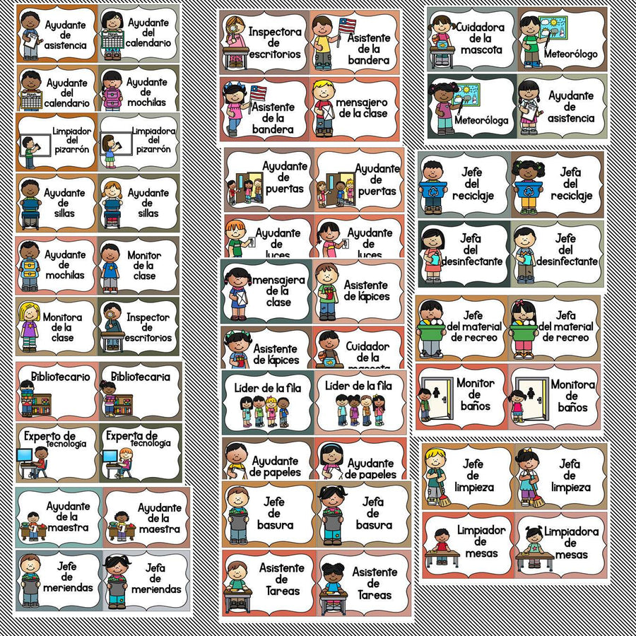 Trabajos del salon | Classroom Jobs | Spanish – Bilingual Marketplace