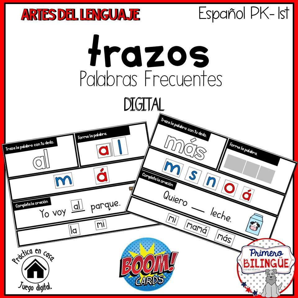 Palabras frecuentes Boom Cards – Bilingual Marketplace
